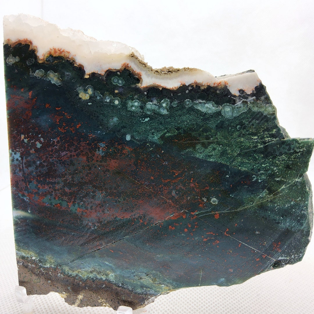 Bloodstone Slab Cabbing Rough Lapidary Gemstone Specimen - Etsy