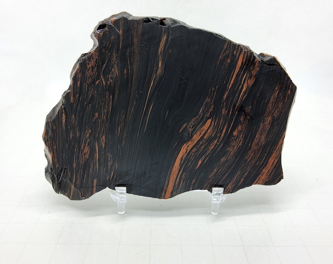 Triple Flow, Mahogany Obsidian, Slab, Cabbing Rough, Lapidary, Gemstone ...