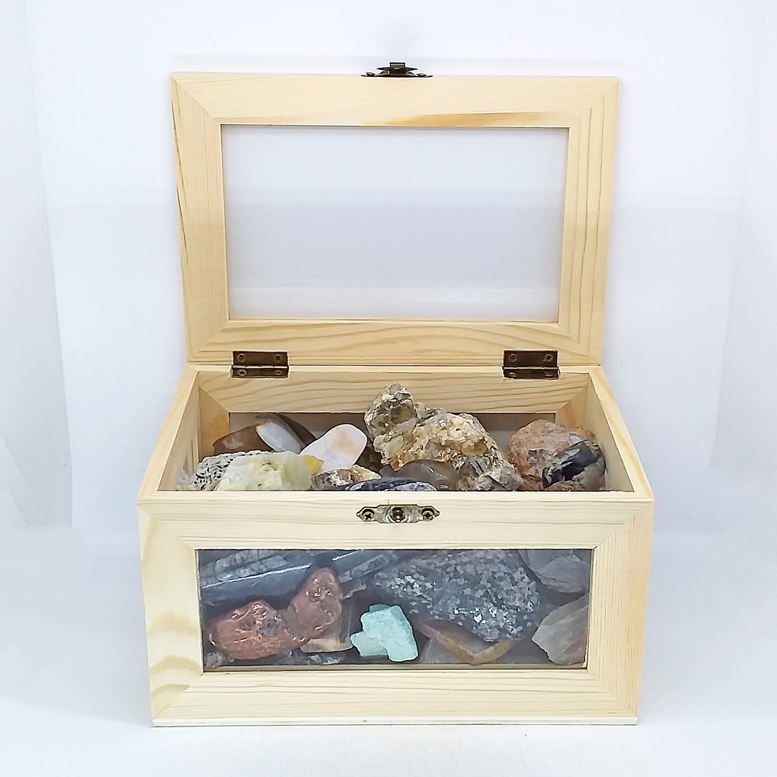 Gemstone Treasure Box Chest Collection Gemstones Crystals - Etsy
