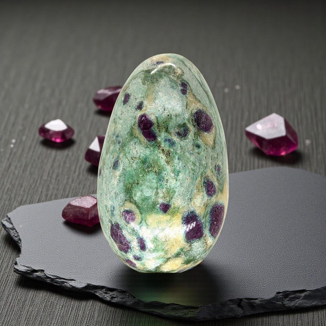 Ruby in Fuchsite, 3", India, Egg, Specimen, #R-6842 - Etsy