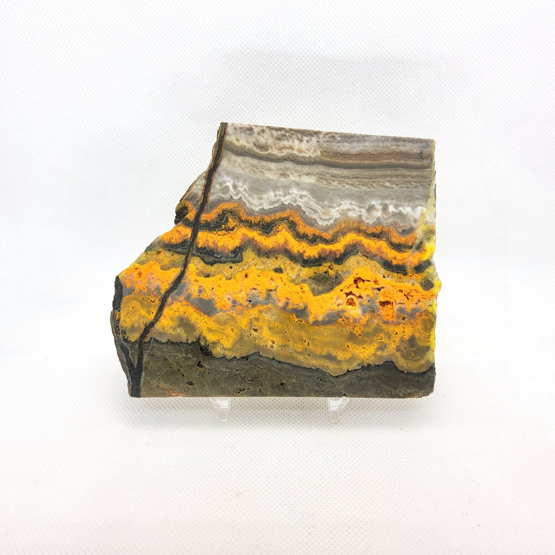 Bumblebee Jasper, Slab, Cabbing Rough, Lapidary, Gemstone, Specimen, Mineral, Rough, Orange ...