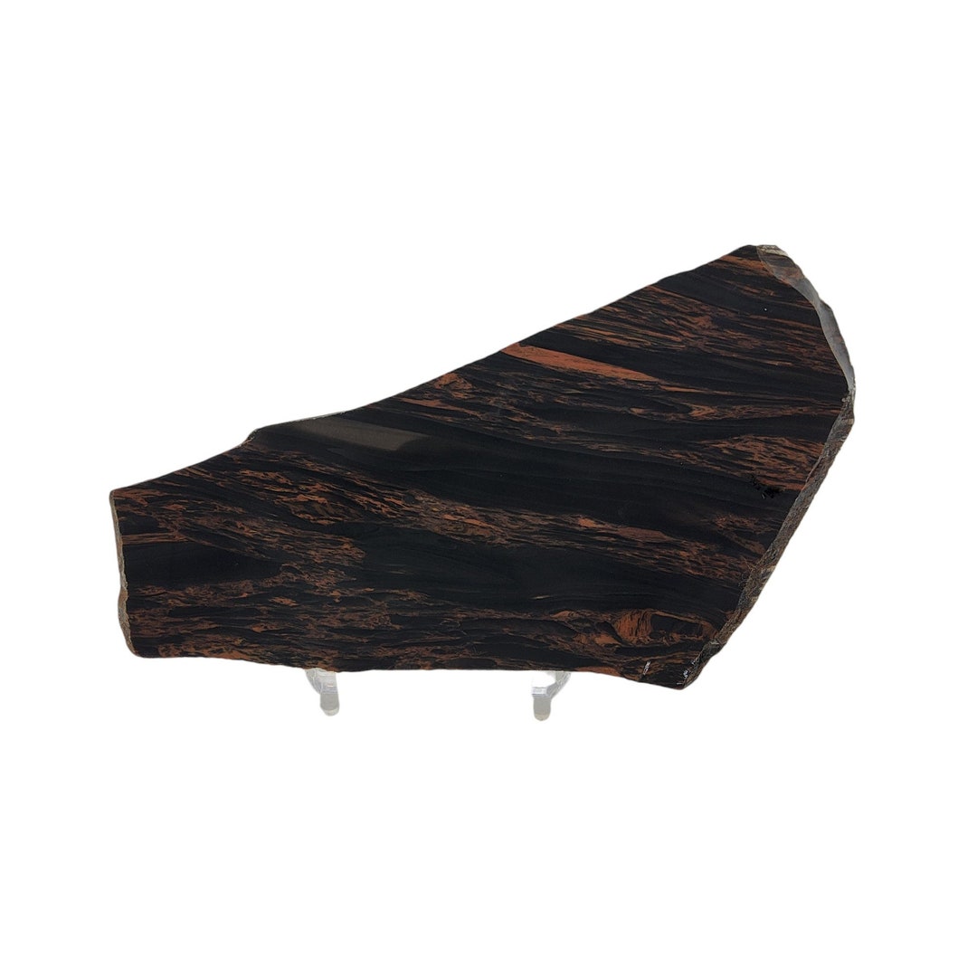 Triple Flow, Mahogany Obsidian, Slab, Cabbing Rough, Lapidary, Gemstone ...