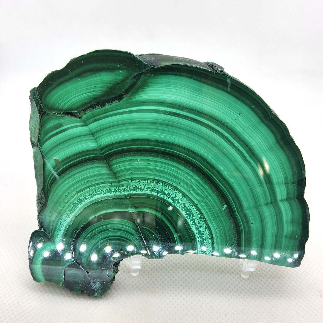 Malachite, Slab, Polished, Natural Edge, High Grade, Display, #R-5828 ...