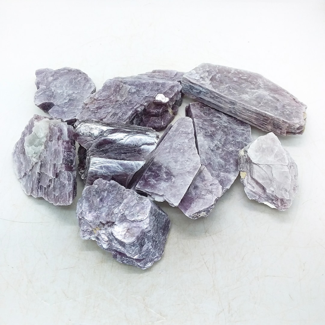 Lepidolite, Mica, 9 Pieces, Lot, Display, Specimen, Mineral, Rock ...