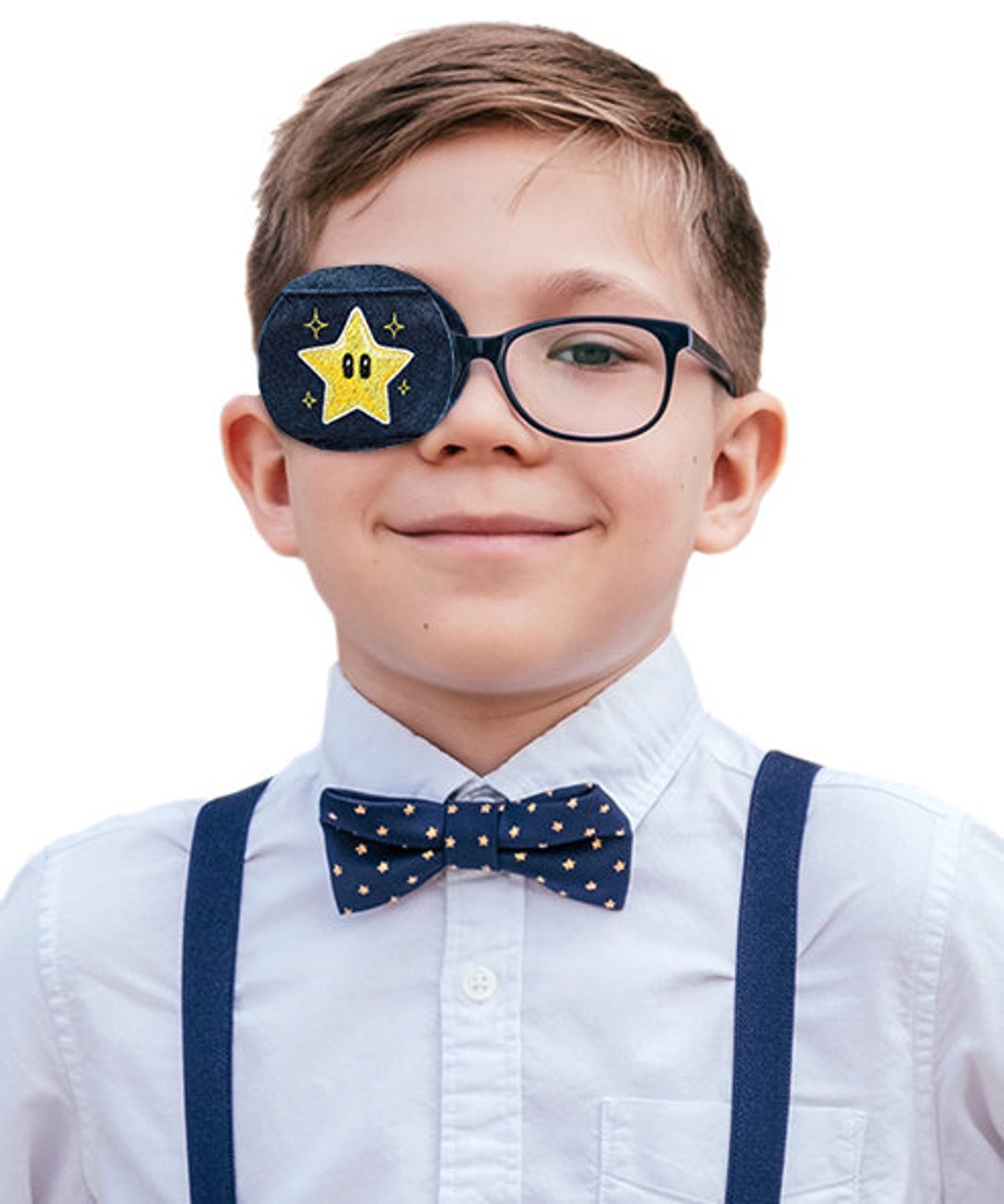 Eyeglass Eye Patch child Mario Star - Etsy