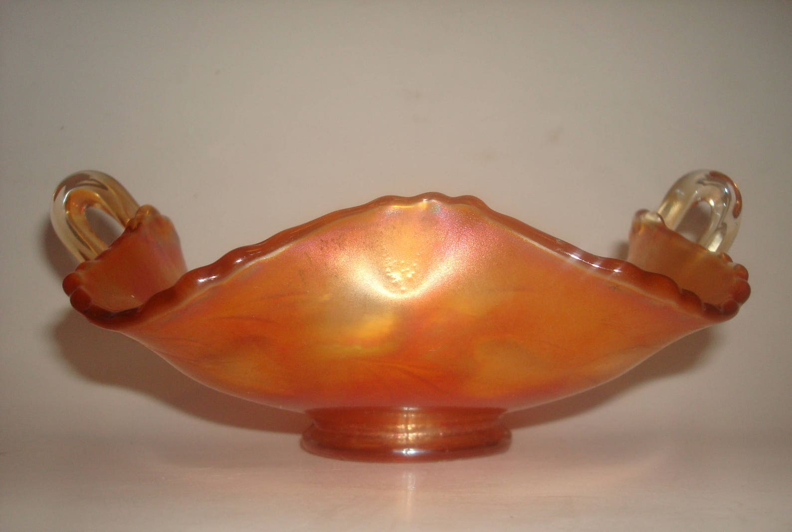 Fenton Strawberry Pattern Marigold Carnival Glass Dish | Etsy