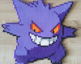 Gastly Haunter Gengar Mega Gengar Pokemon Perler Bead Fuse Bead 8bit ...