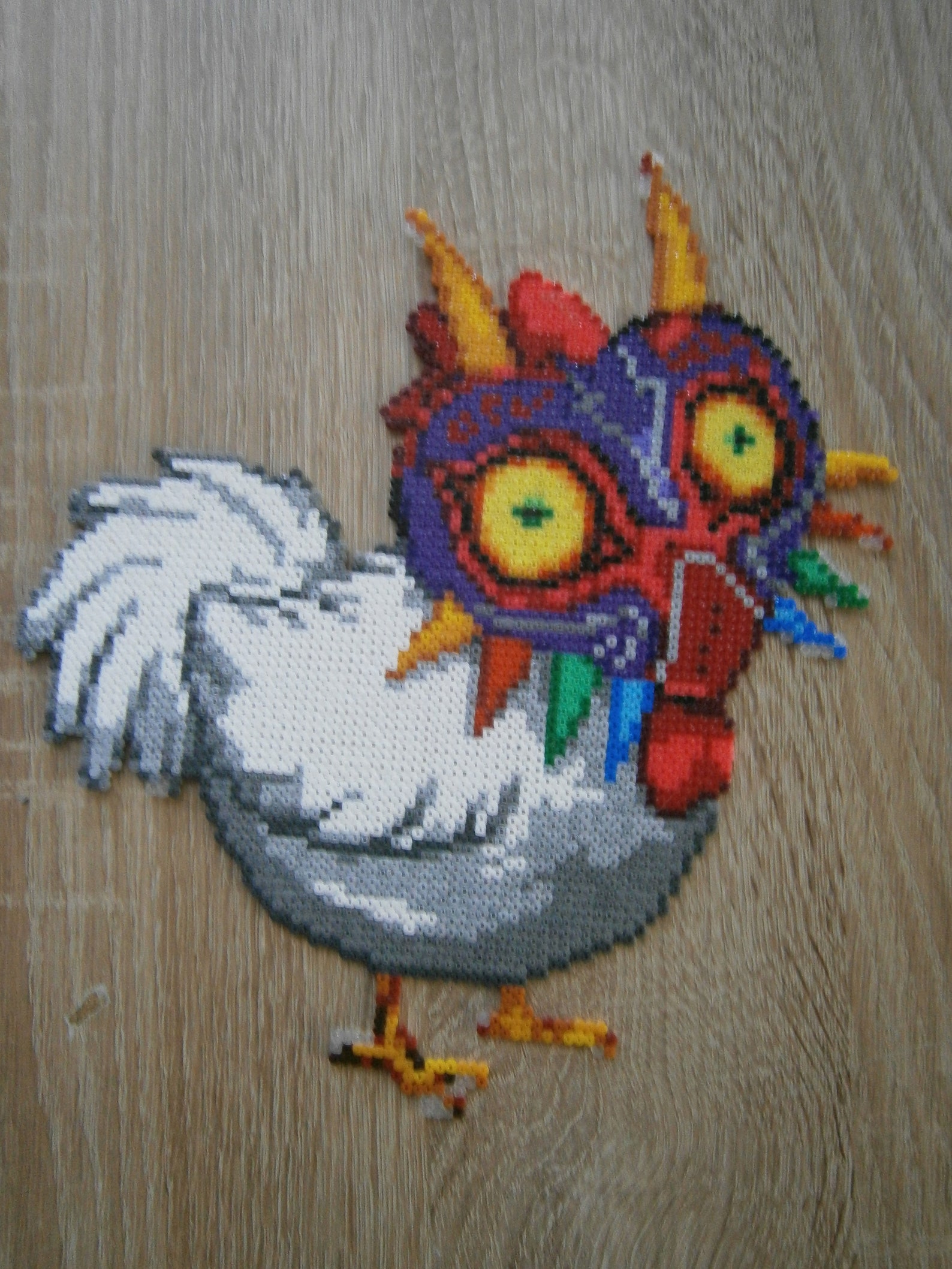 Masked Chicken Wall Decoration Hama Beads - Etsy