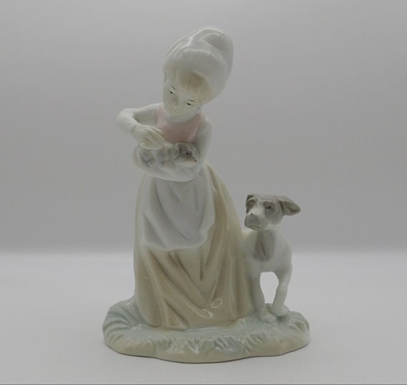 Art & Collectibles Collectibles Figurines & Knick Knacks Girl with Dog ...