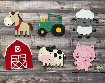 Farm Animals Cutouts - Etsy