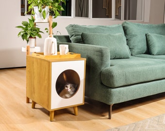Cat Side Table House - Etsy
