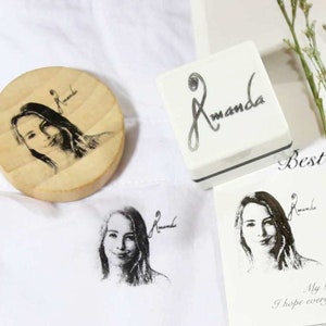Face Stamp, Custom Portrait Stamp, Photo Stamp, Selfie Stamp ...