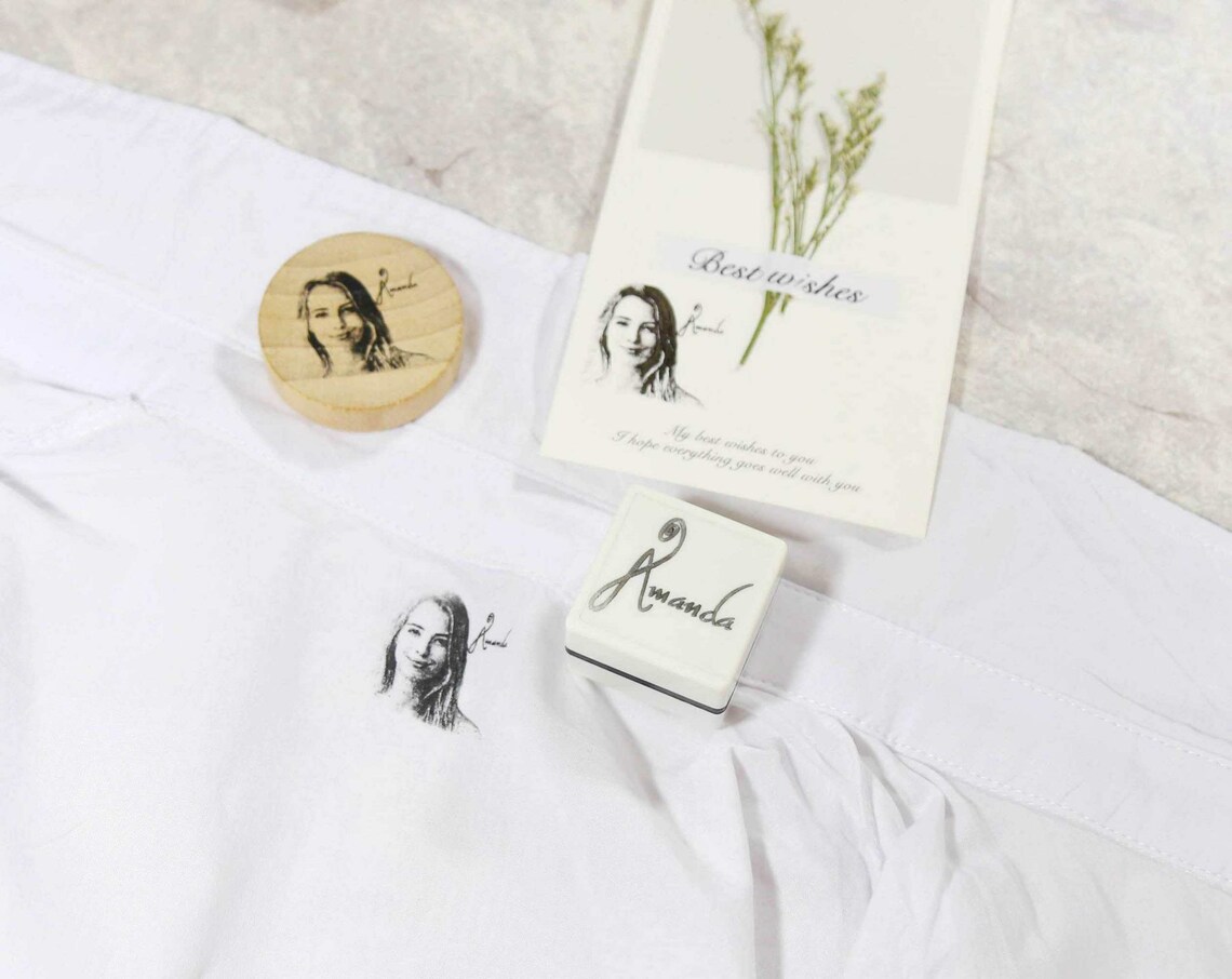 Face Stamp Custom Portrait Stamp Photo Stamp Selfie Stamp | Etsy