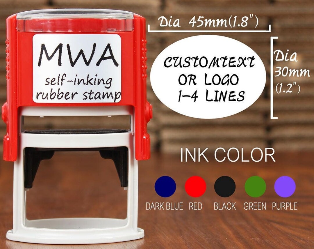 Customized Oval Self Inking Rubber Stamp Personalized Stamp on Business ...