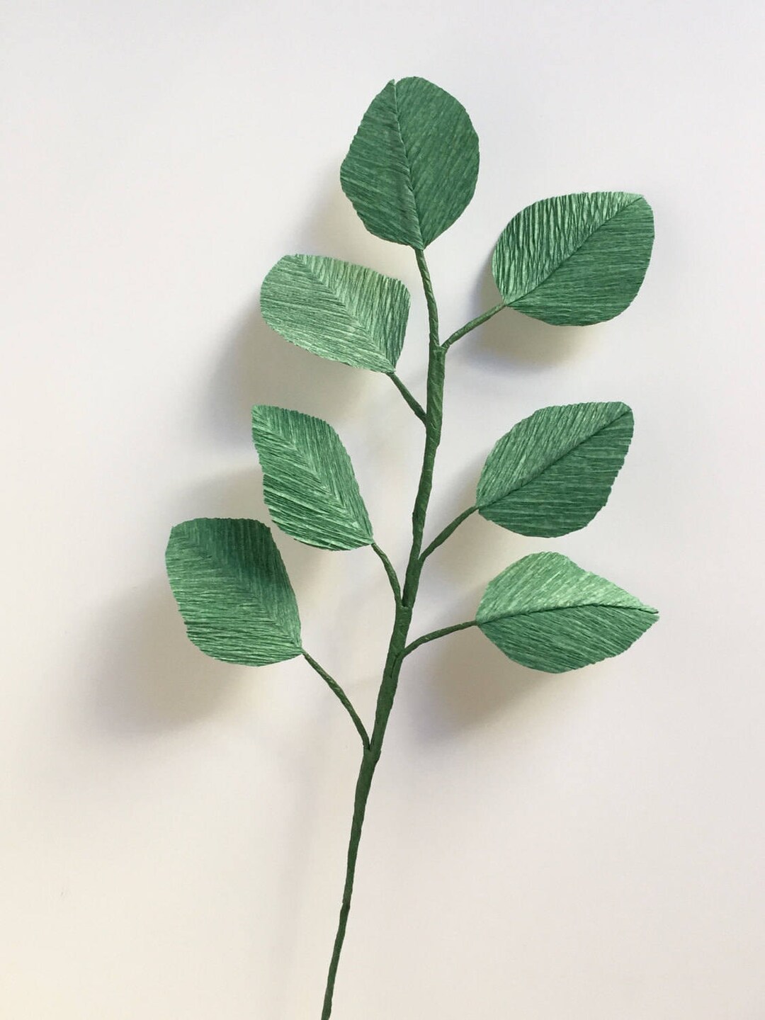 Crepe Paper Silver Dollar Eucalyptus, Single Stem, Leaves, Greenery ...