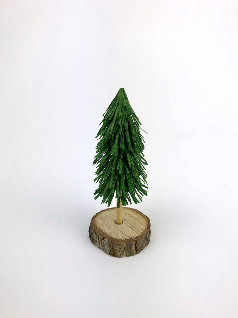 Small Pine Tree Crepe Paper Miniature Tree Winter Forest - Etsy Singapore