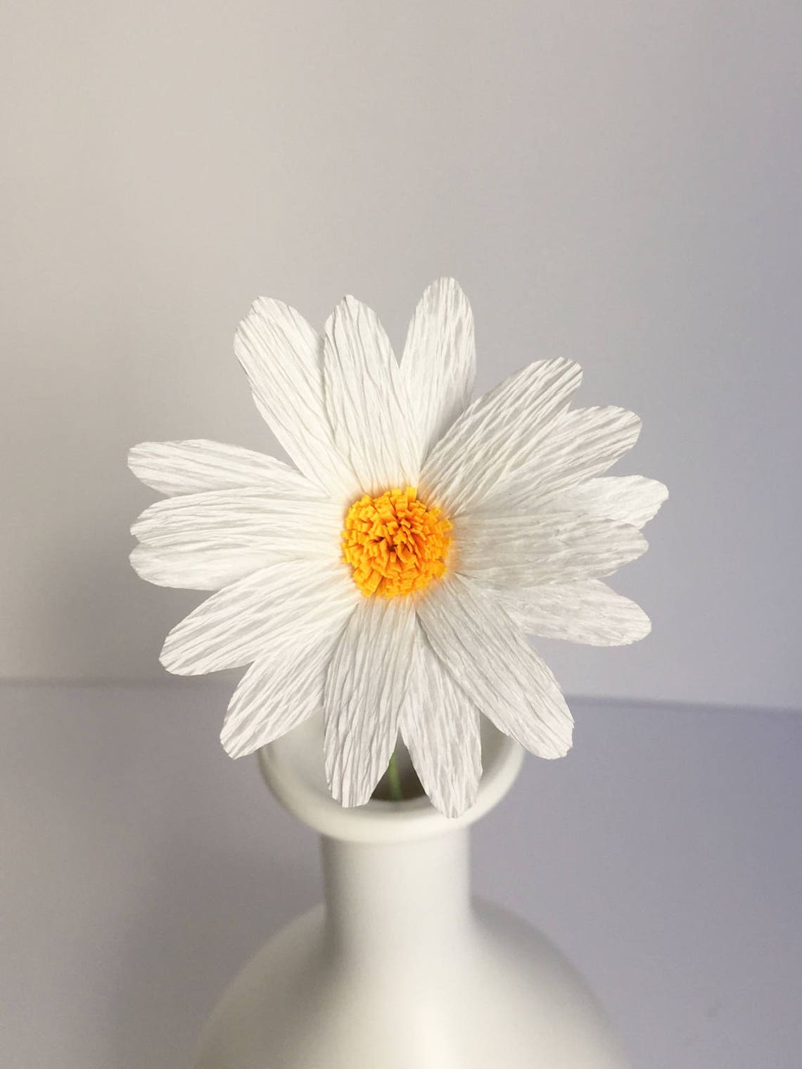 Crepe Paper Daisy Single Stem Paper Flowers Wedding - Etsy