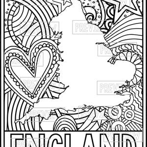 England Coloring Page and Graphic Organizer Country Study Printable ...