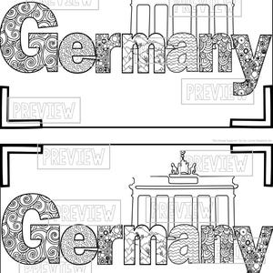 Germany Coloring Page and Graphic Organizer Country Study Printable ...