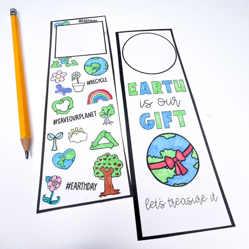 Earth Day Bookmarks Easy No Prep Earth Day Activity for Teachers and ...