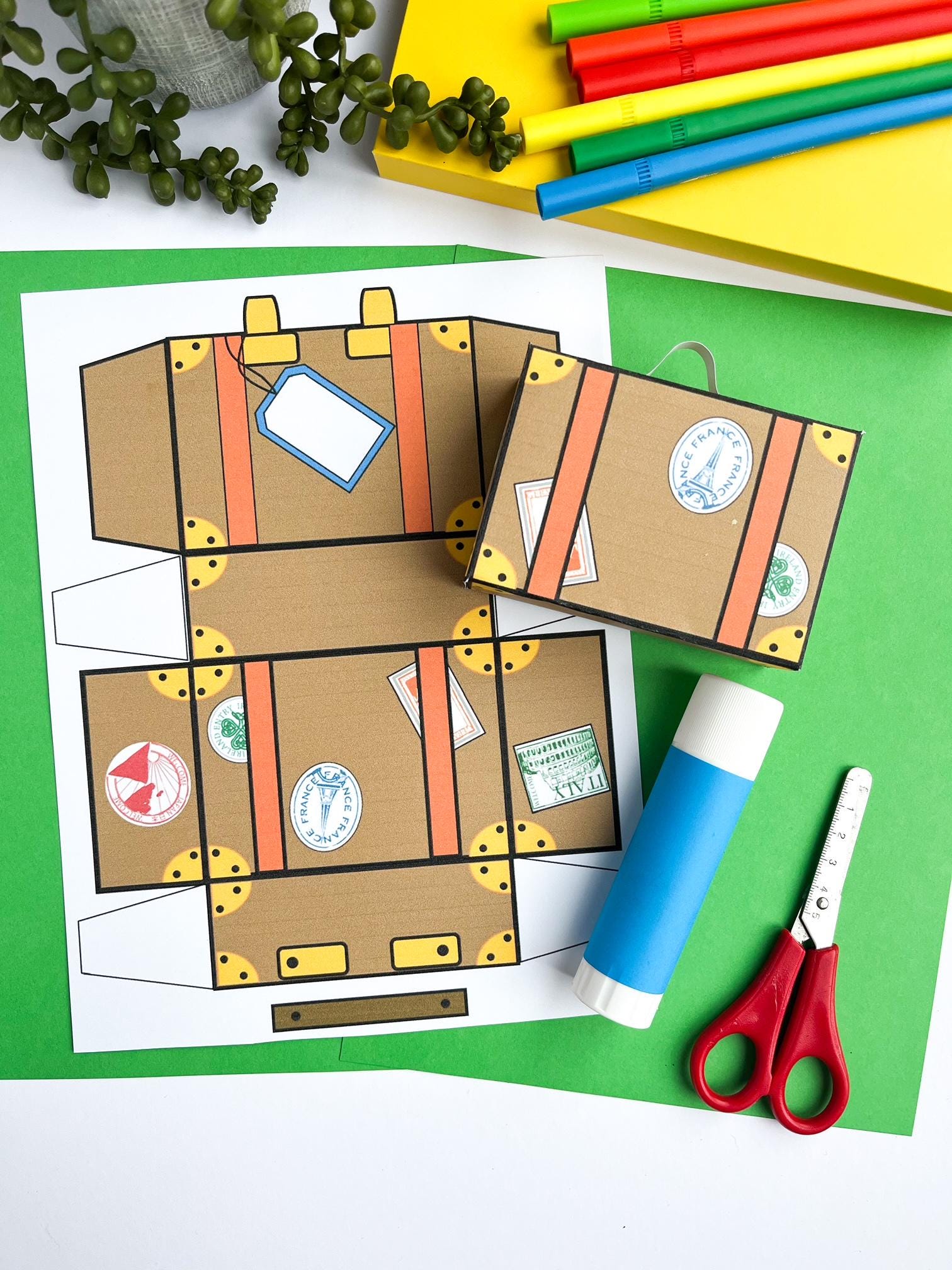 Craft Suitcase- Make a DIY Paper Suitcase for Your School Project or ...