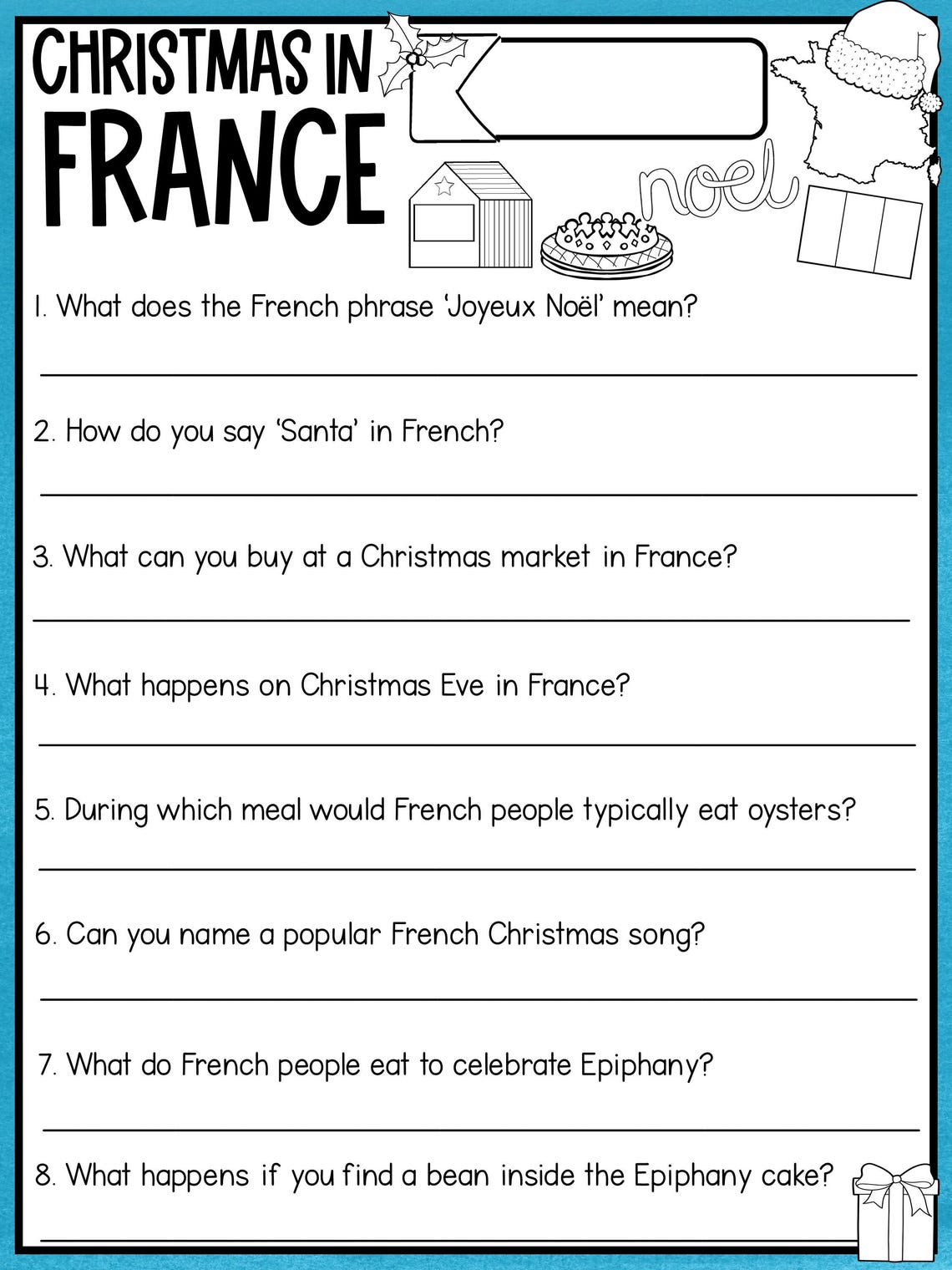 Christmas Holidays Around the World 10 Countries Printables for ...