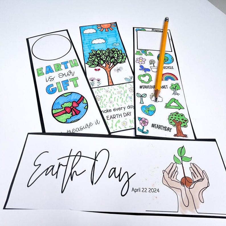Earth Day Bookmarks Easy No Prep Earth Day Activity for Teachers and ...