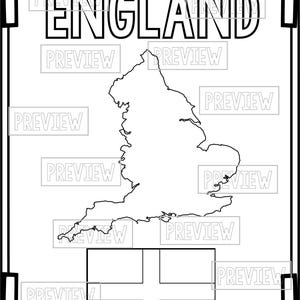 England Coloring Page and Graphic Organizer Country Study Printable ...