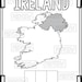 Ireland Coloring Page and Graphic Organizer Country Study Printable ...