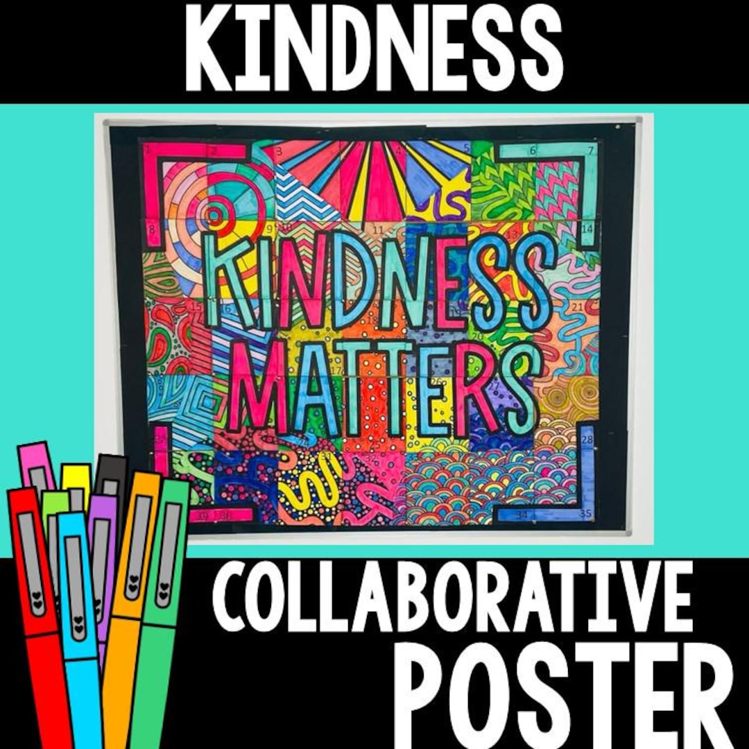 Kindness Poster- Huge Collaborative Poster for Classroom Bulletin Board ...
