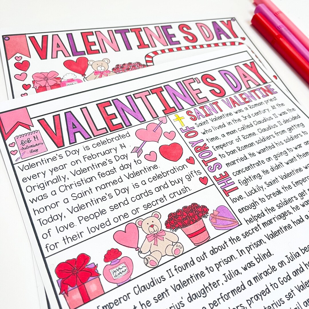Valentines Day Coloring Pages and Activity Placemat - Valentine's Day ...