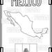 Mexico Coloring Page and Graphic Organizer Country Study Printable Fact ...