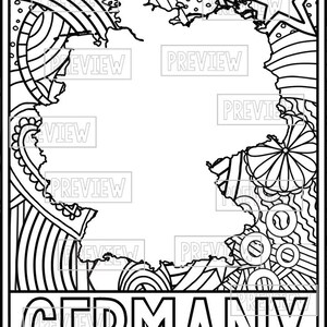 Germany Coloring Page and Graphic Organizer Country Study Printable ...