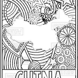 China Coloring Page and Graphic Organizer Country Study Printable Fact ...