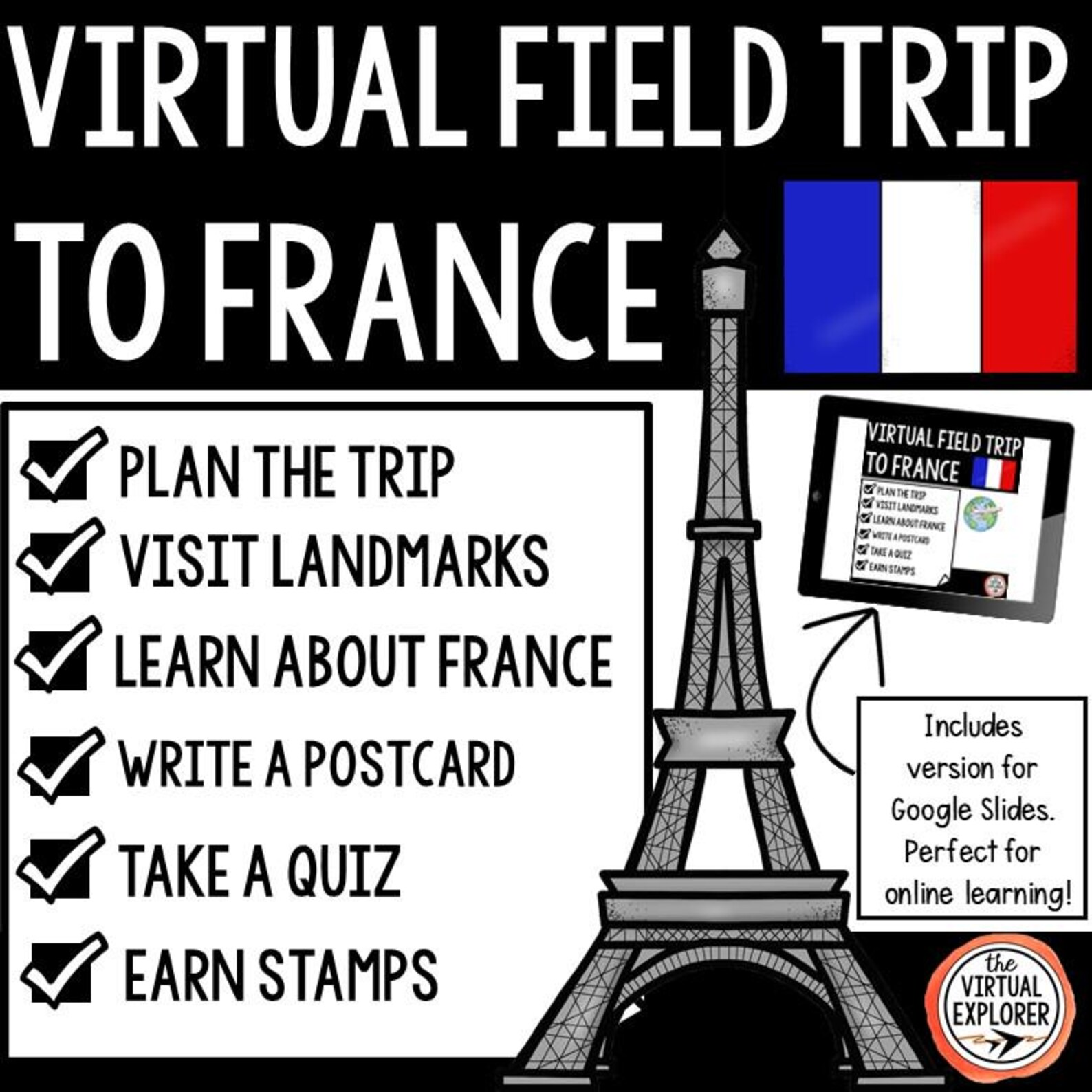 Virtual Field Trip to France for Homeschooler Country Study Research ...