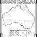 Australia Coloring Page Graphic Organizer Printable Australia Country ...