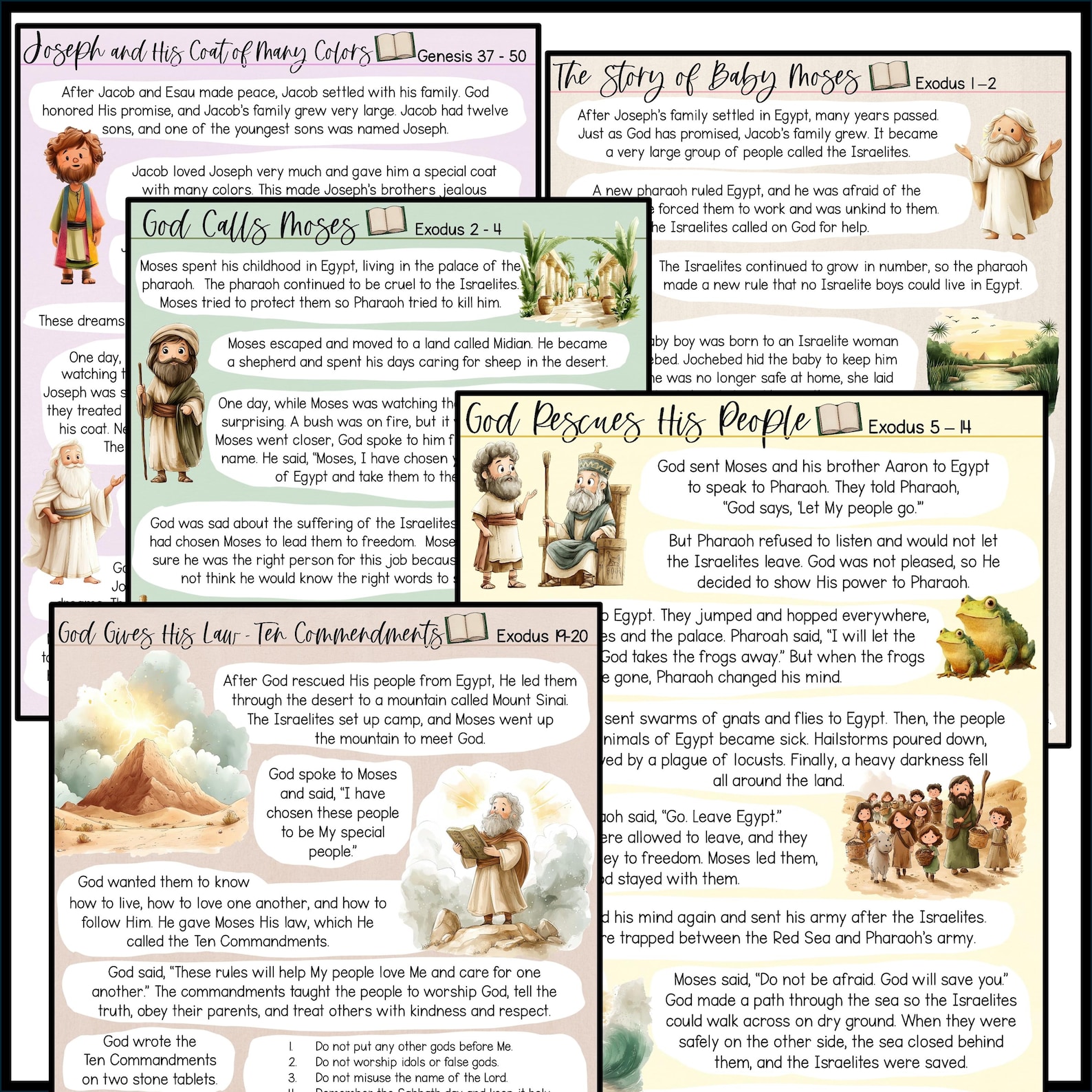 15 Old Testament Bible Stories Made Simple for Kids - Printable Lessons ...