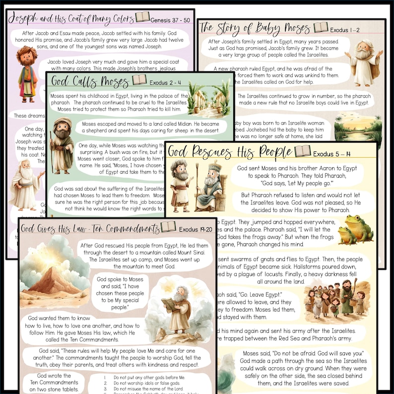 15 Old Testament Bible Stories Made Simple for Kids - Printable Lessons ...