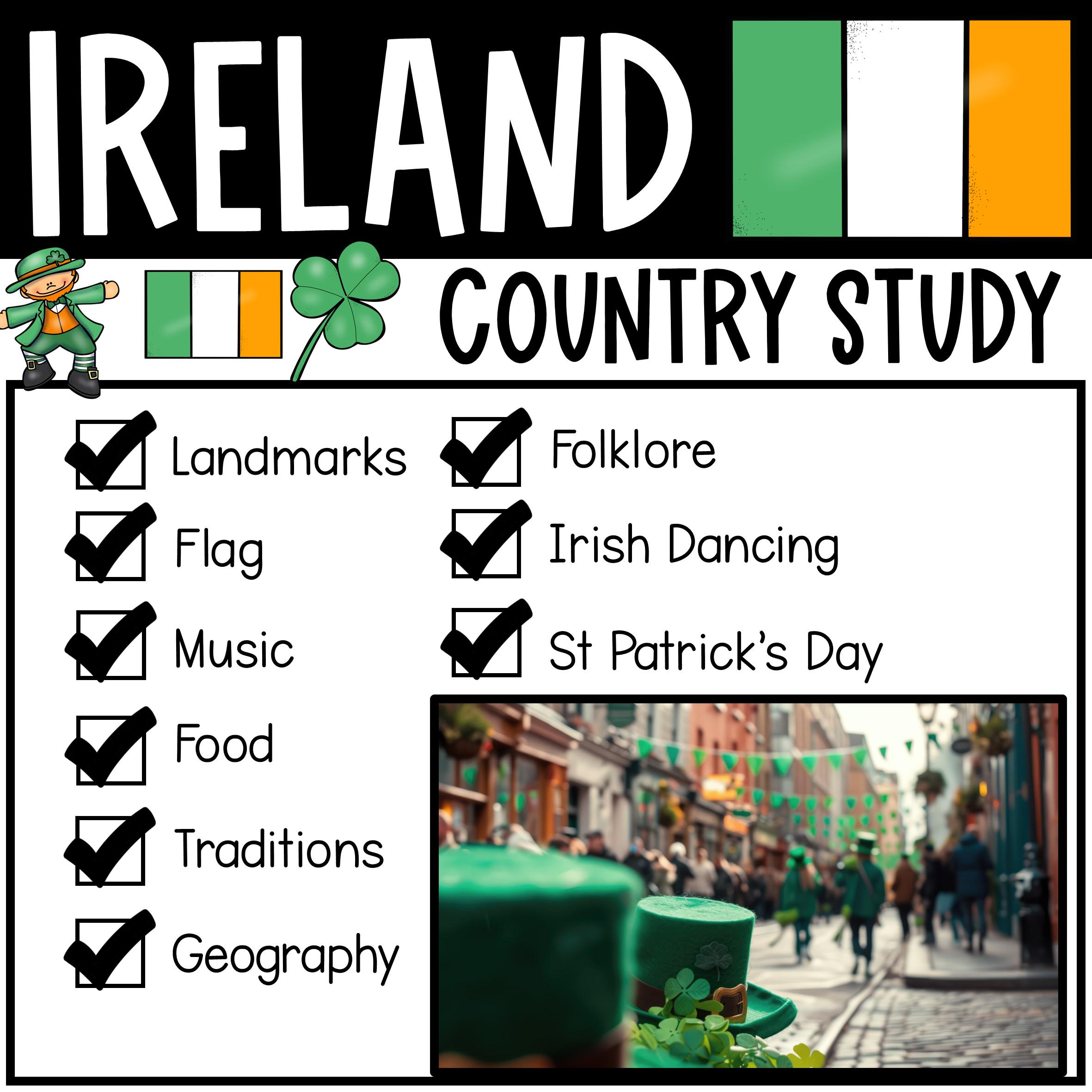 Ireland Country Study Powerpoint for Country Research Projects and St ...