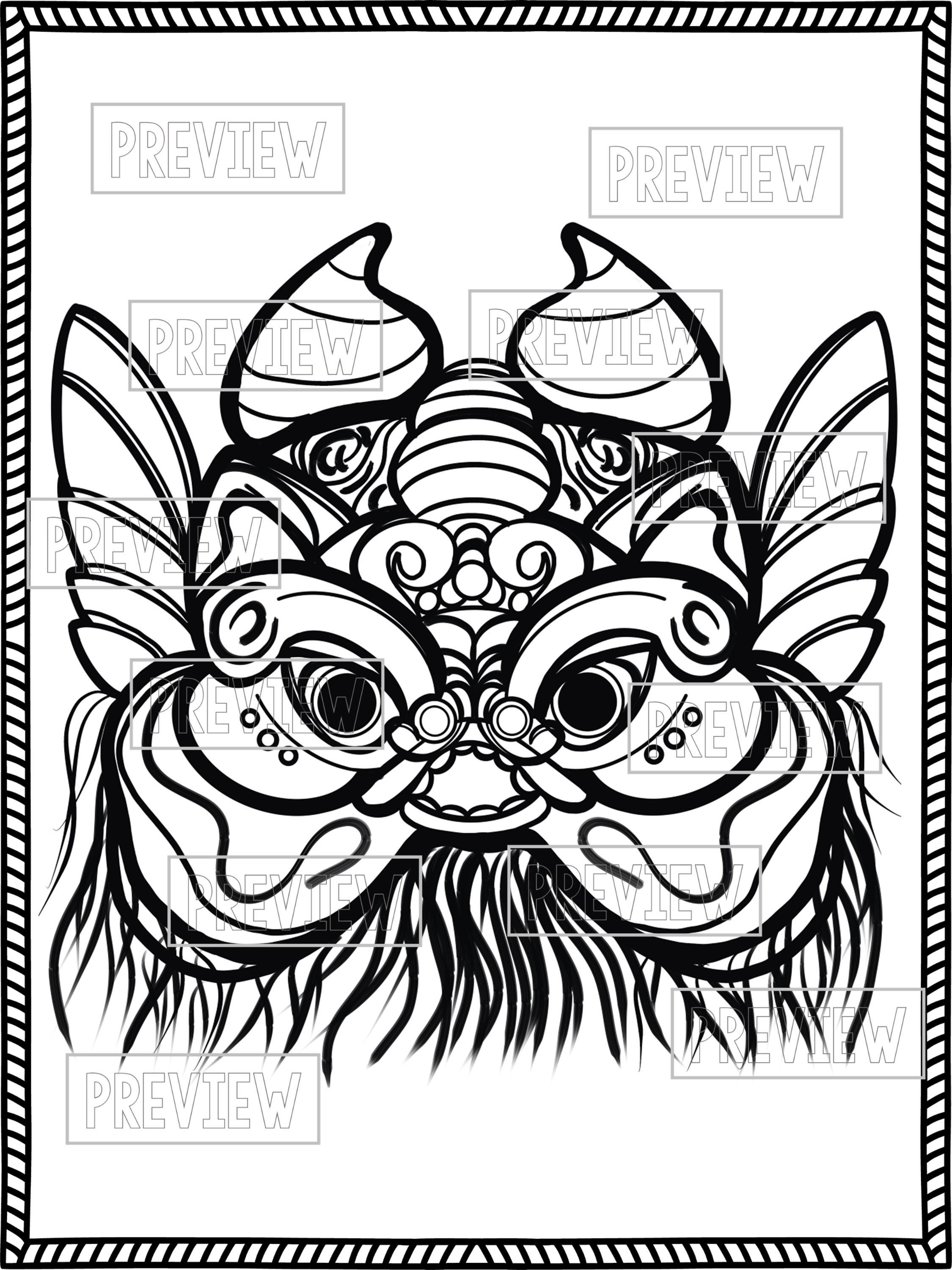 Chinese Lunar New Year Coloring Page and Graphic Organizer Digital ...