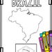 Brazil Coloring Page and Graphic Organizer Country Study Printable Fact ...