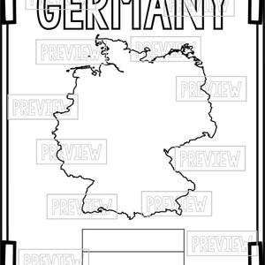 Germany Coloring Page and Graphic Organizer Country Study Printable ...