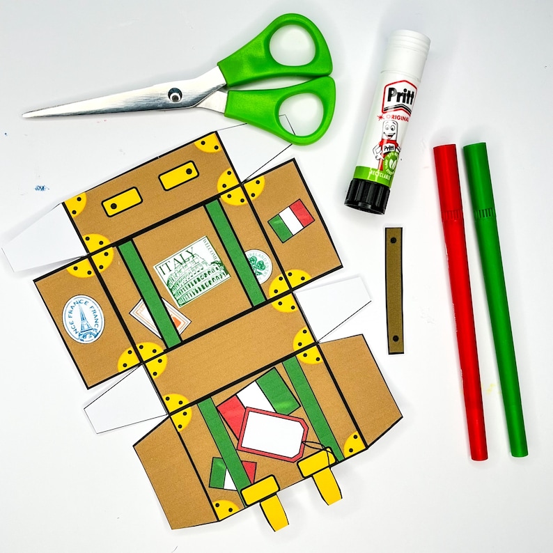 Craft Suitcase- Make a DIY Paper Suitcase for Your School Project or ...
