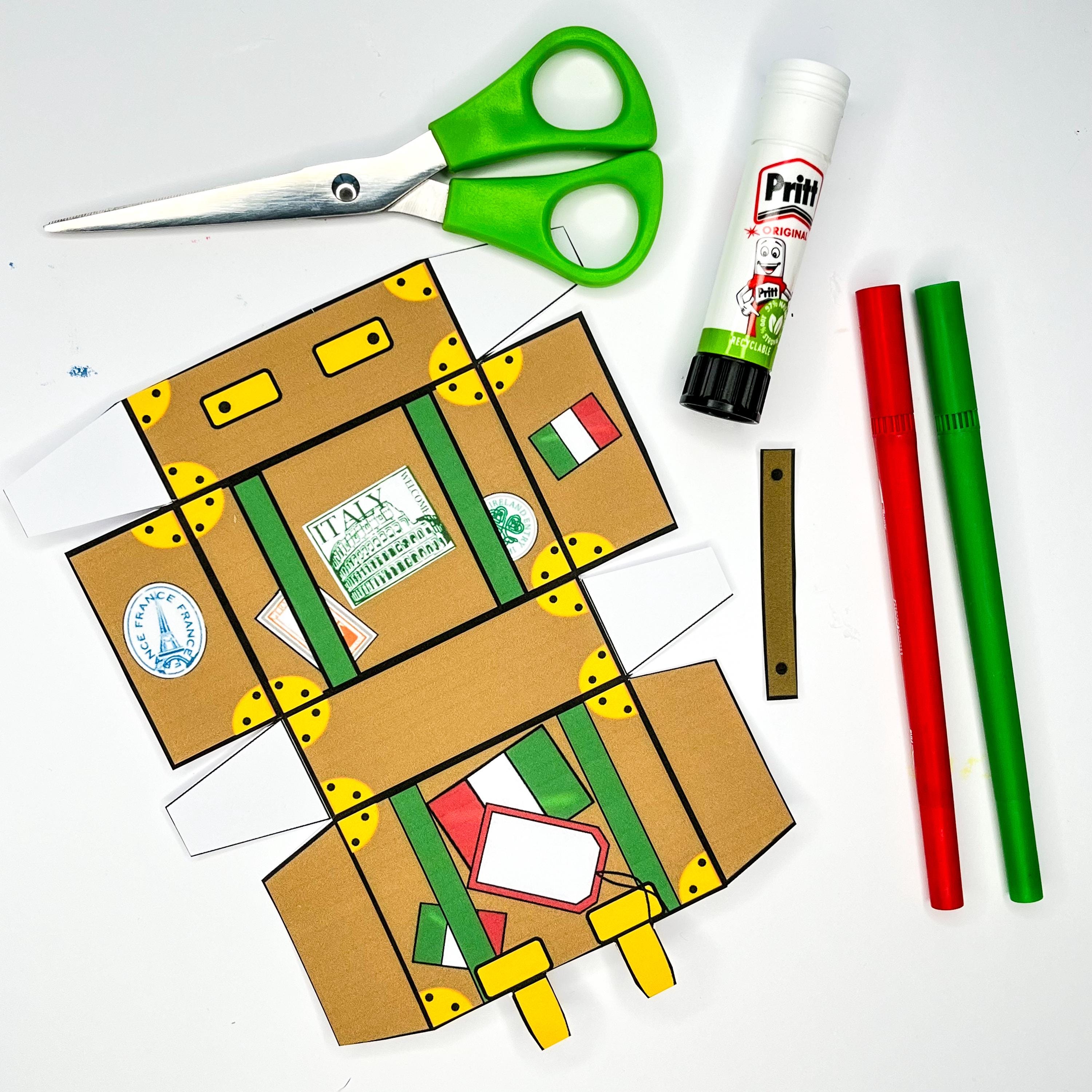Craft Suitcase- Make a DIY Paper Suitcase for Your School Project or ...