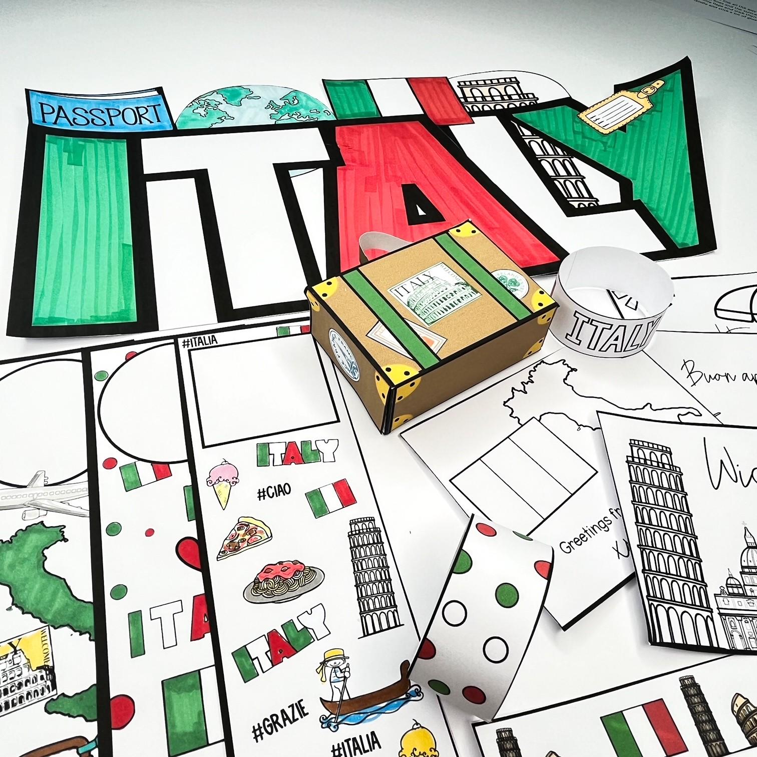 Italy Crafts Printable -perfect for Homeschool and Teacher Italy ...
