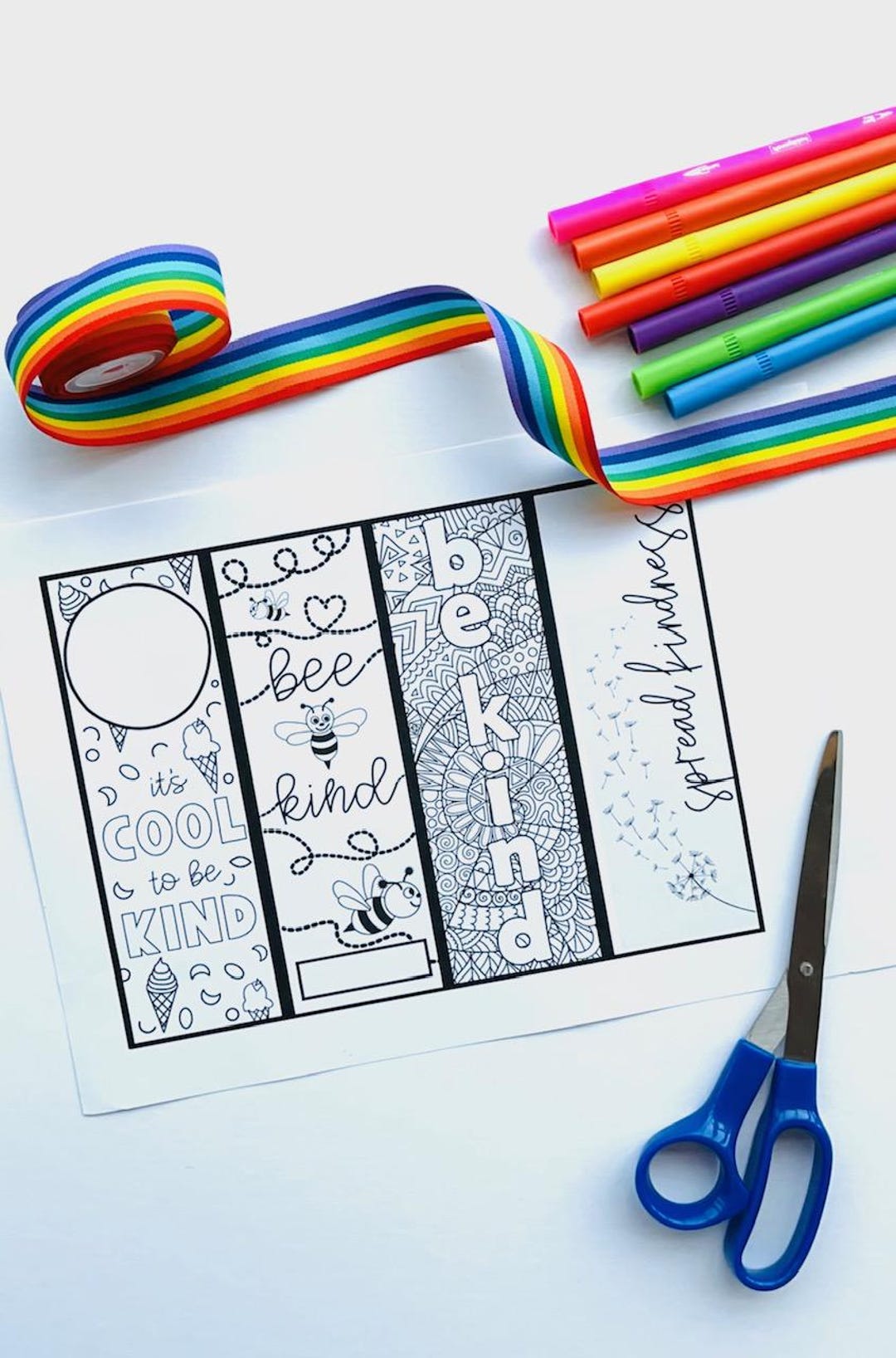 Kindness Bookmarks to Color for World Kindness Day and Random Acts of ...