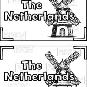 The Netherlands Coloring Page and Graphic Organizer Country Study ...