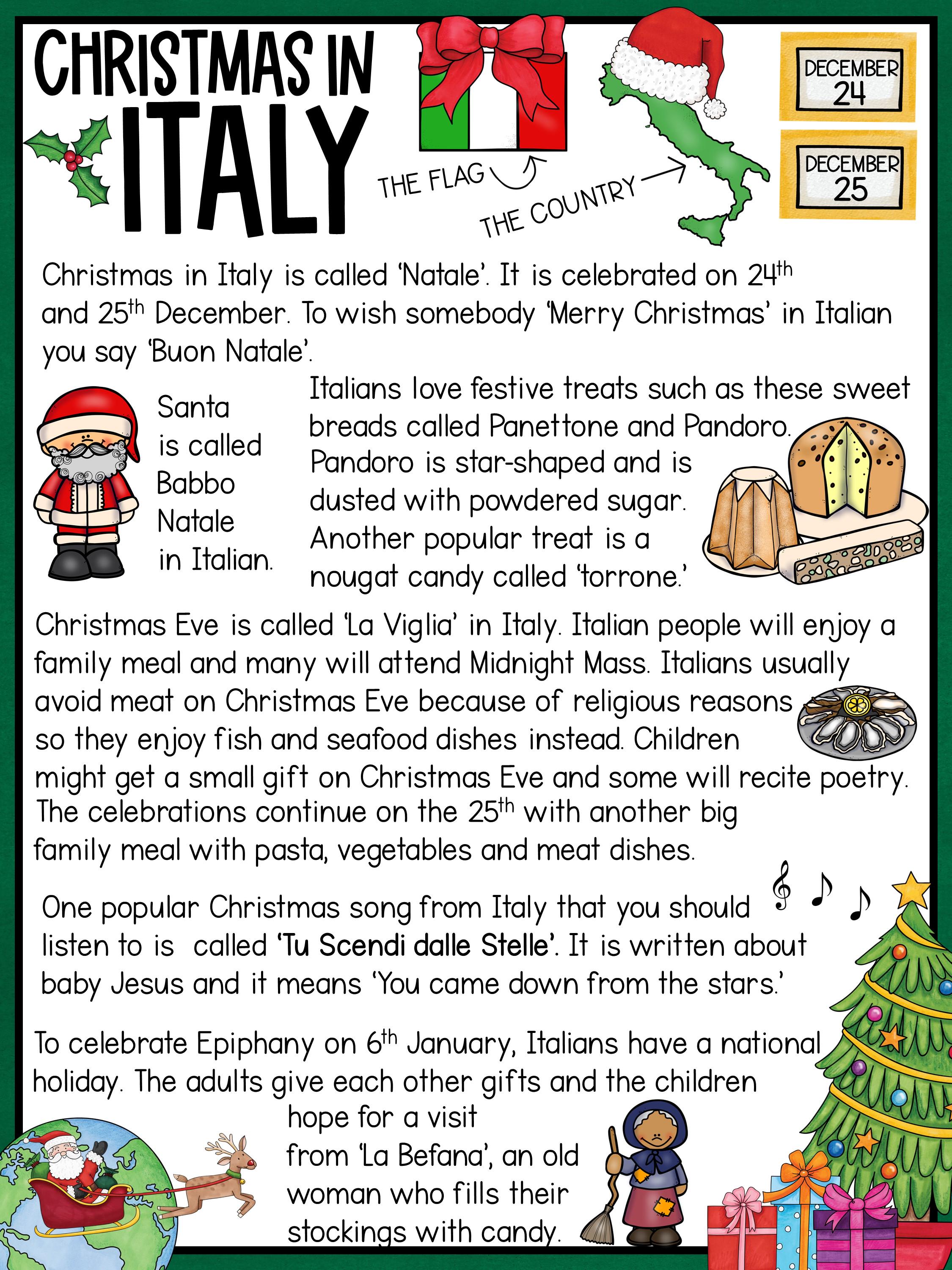 Christmas Holidays Around the World 10 Countries Printables for ...