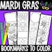 Mardi Gras Bookmarks Easy No Prep Mardi Gras Activity for Teachers and ...