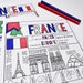 France Coloring Page and Graphic Organizer Country Study Printable Fact ...